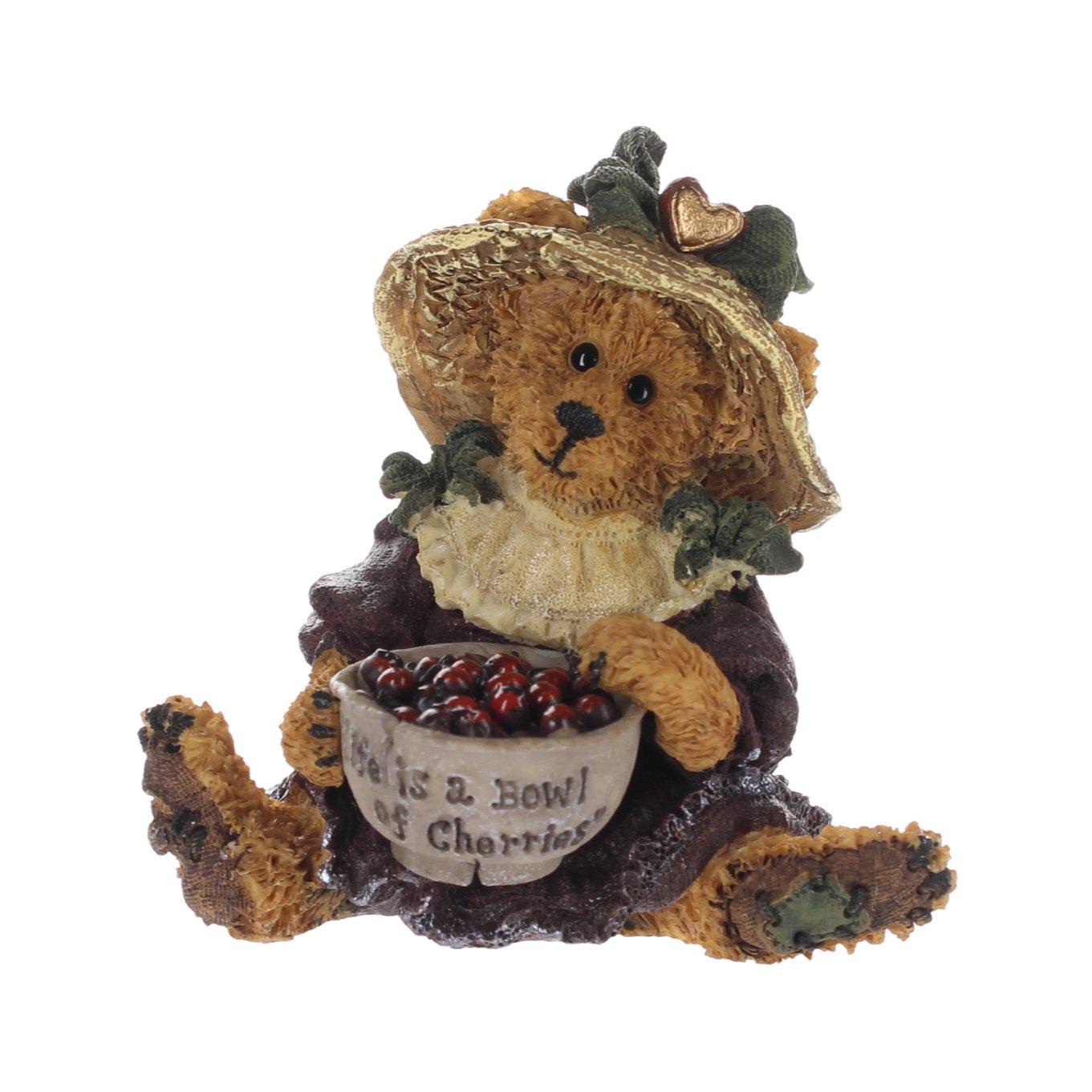 The Bearstone Collection Vintage Resin Figurine Ada Mae ... Cherries J ...